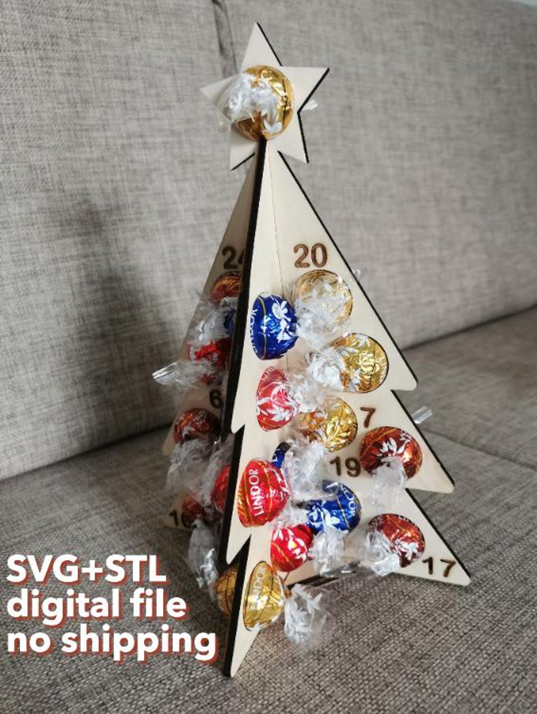 Advent Calendar Christmas Tree/christmas Tree Lindt Lindor Baubles, 25 ...