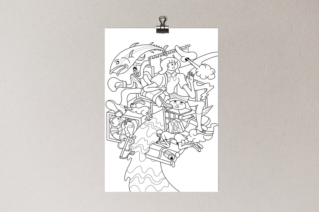 Chaos Coloring Page for Children Adults Teens Digital - Etsy UK