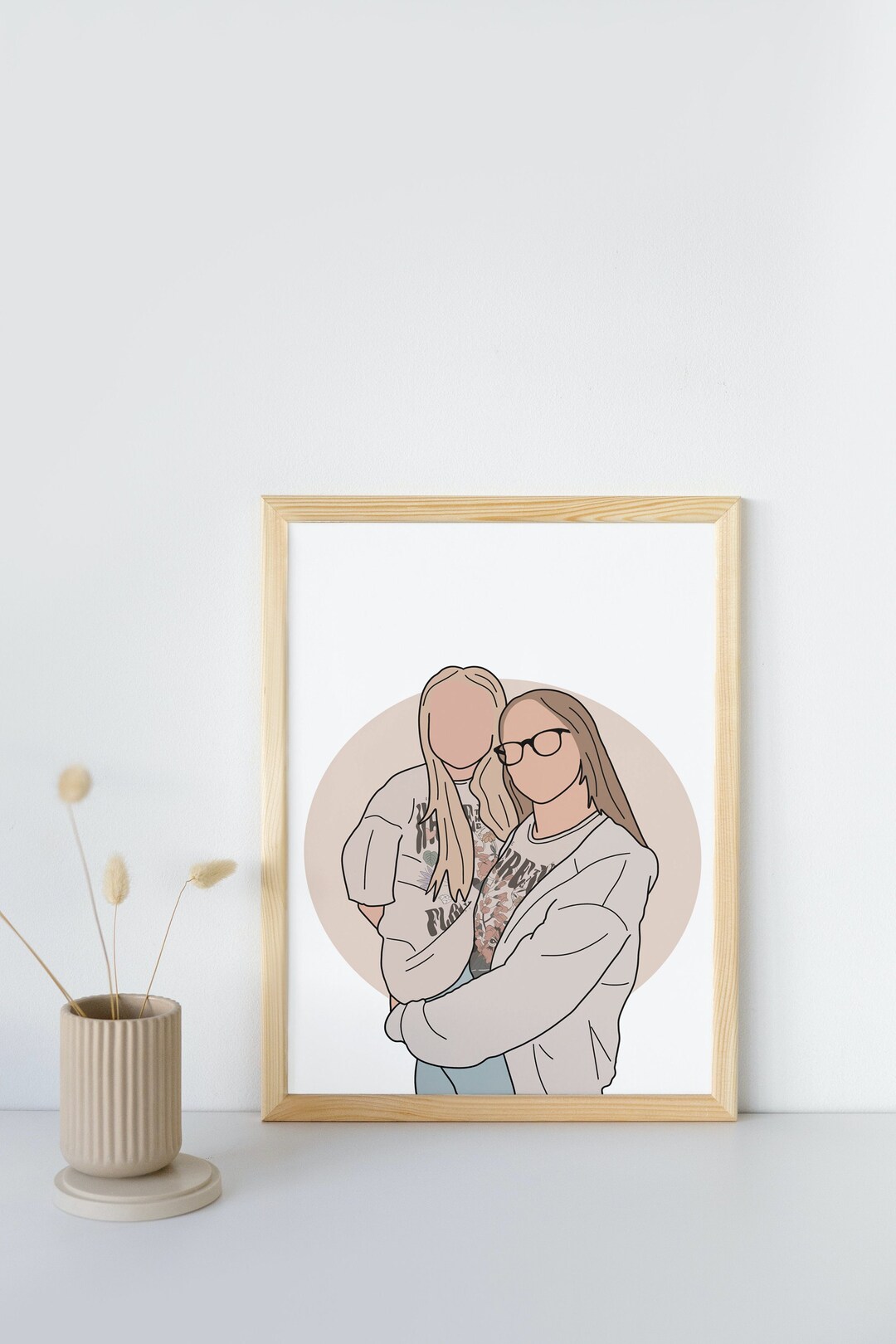 Deluxe Block Colour Custom Line Drawing Print Photo Line Drawing ...