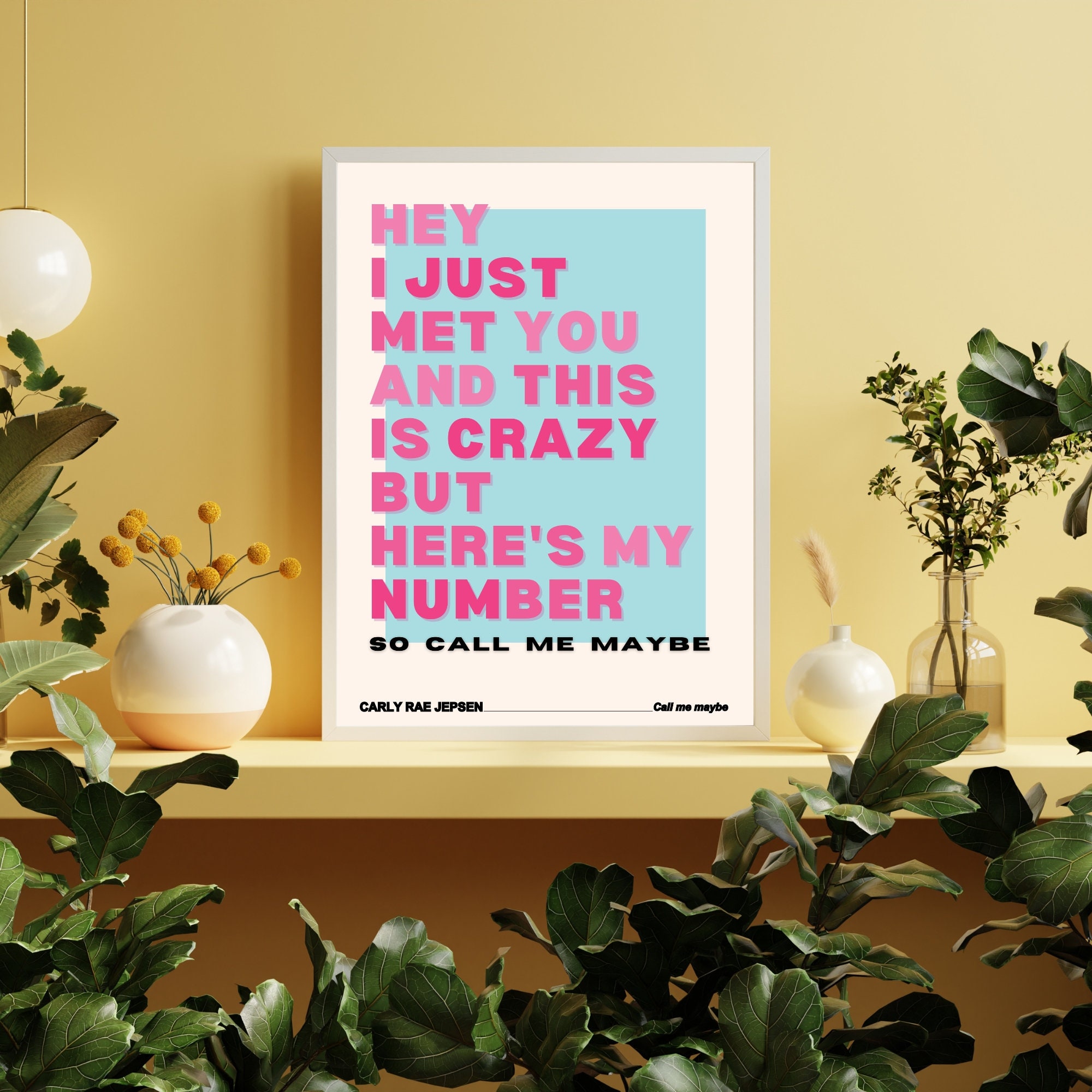 Call Me Maybe Lyrics Printable
