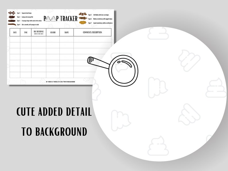 Poop Tracker | Toilet Habits Tracker | Toileting Record | Colonoscopy ...