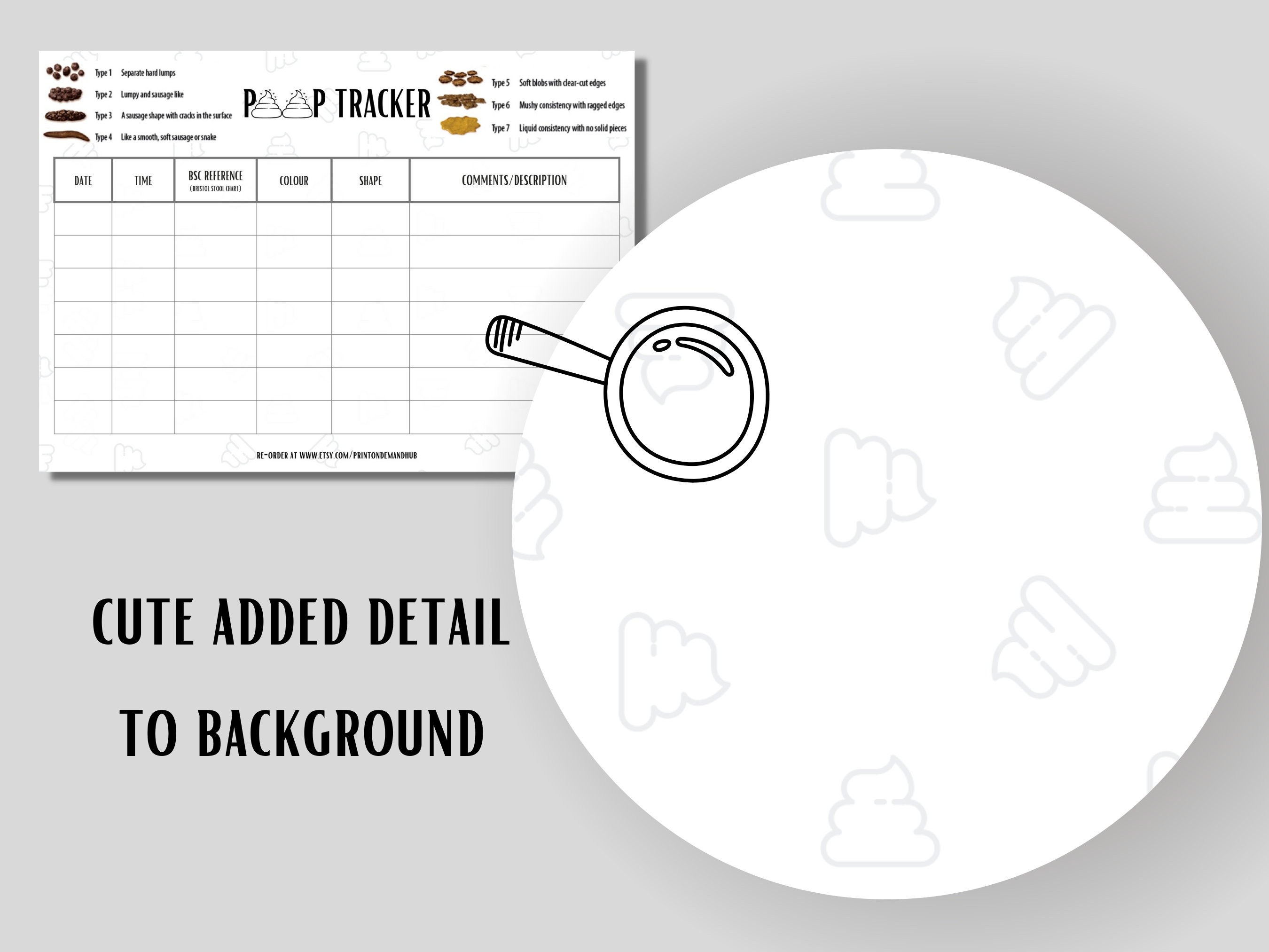 Poop Tracker | Toilet Habits Tracker | Toileting Record | Colonoscopy ...