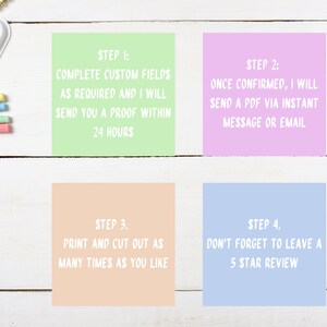 Customised Rainbow Pastel Play Date Cards Digital Download, Play ...
