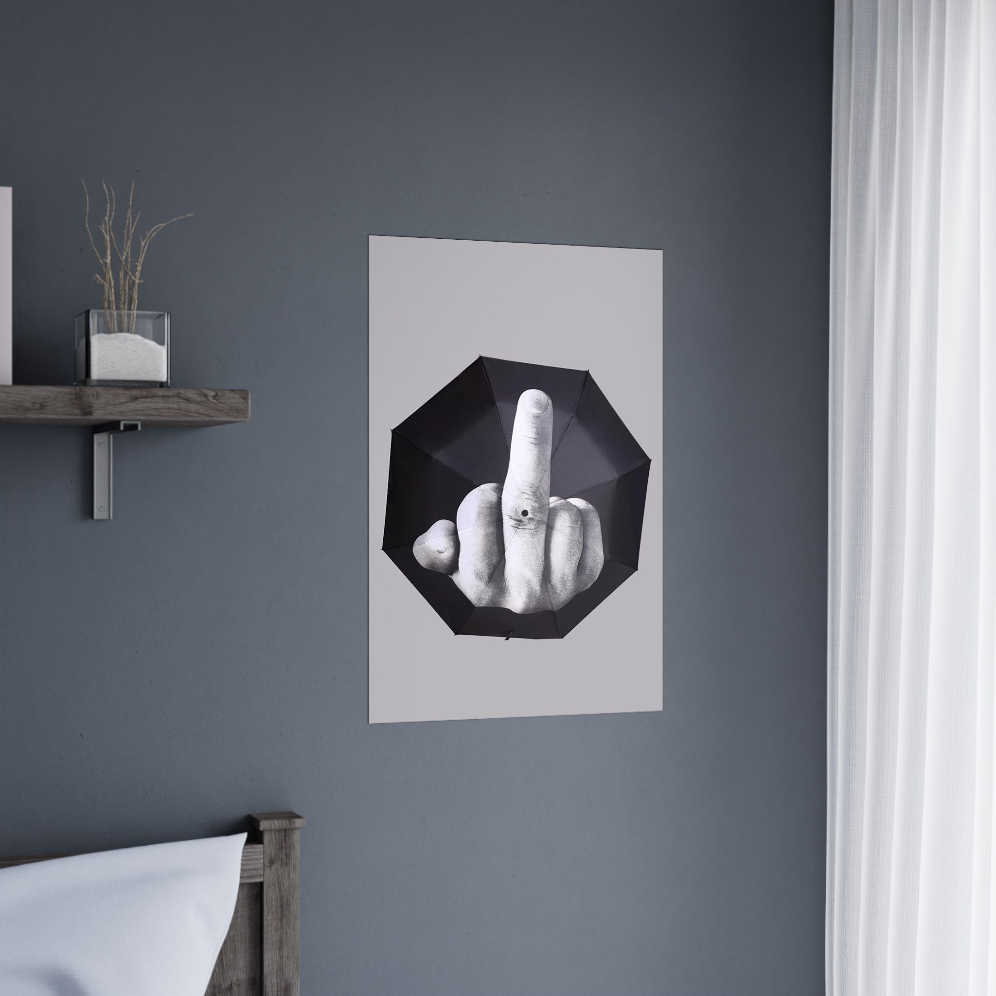 Premium Matte Middle Finger Poster, Rude Finger Poster, Fxck You, Adult ...
