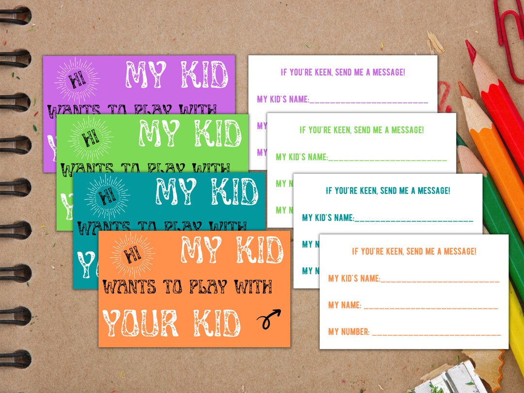 Mini Bundle Play Date Cards Digital Download | Let's Play Invitations ...