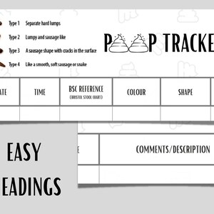 Poop Tracker | Toilet Habits Tracker | Toileting Record | Colonoscopy ...