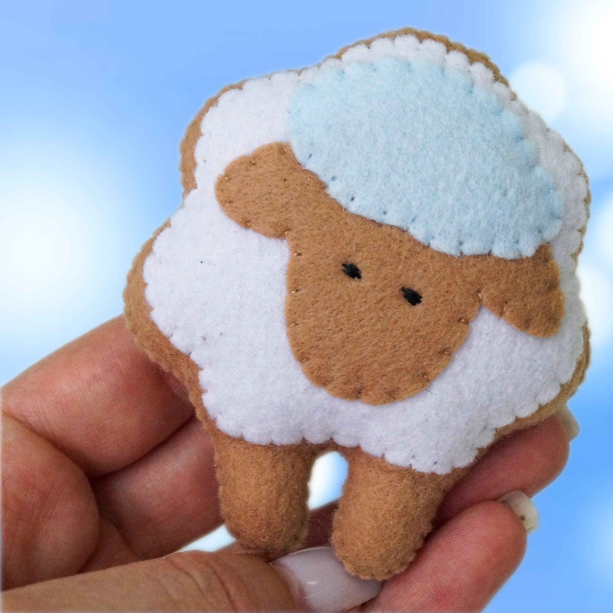 Felt Cheep Pattern, Easter Lamb Sewing Pattern, Felt Cookies Pattern ...
