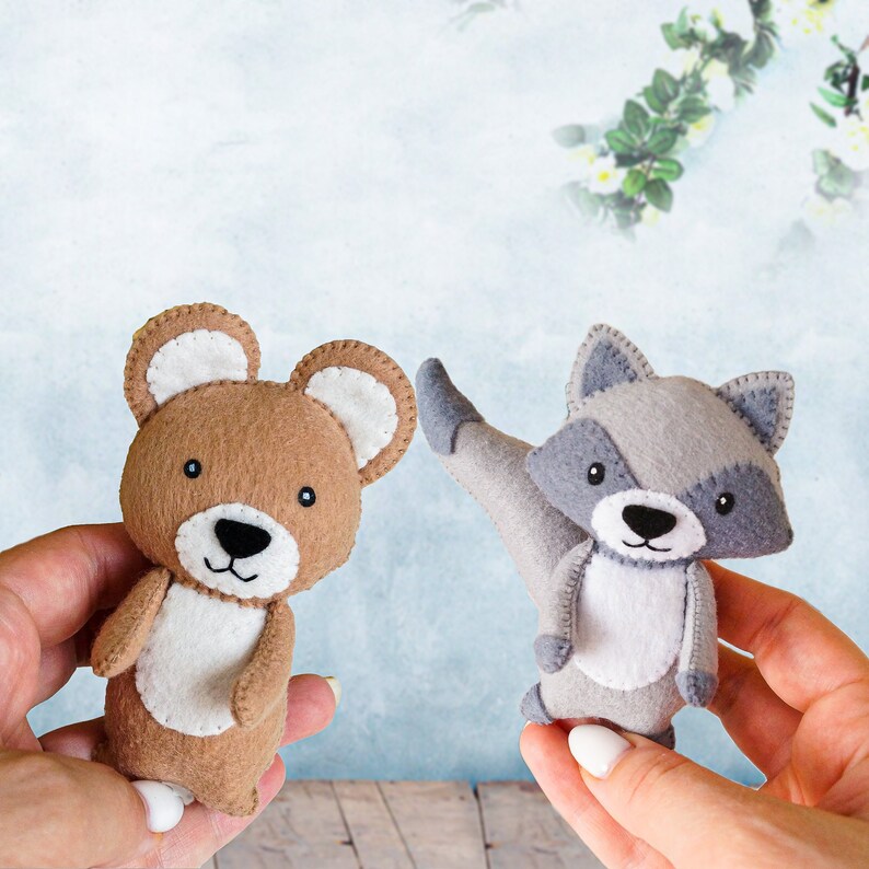 10 Felt Animals Sewing Pattern PDF Woodland Felt Toys Pattern and ...