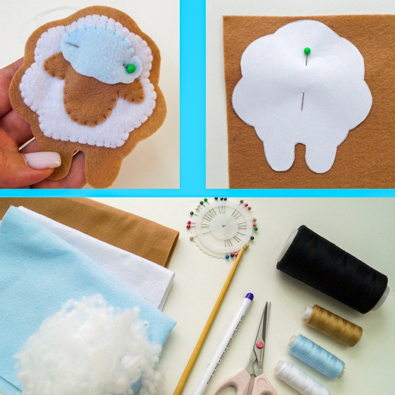 Felt Cheep Pattern, Easter Lamb Sewing Pattern, Felt Cookies Pattern ...