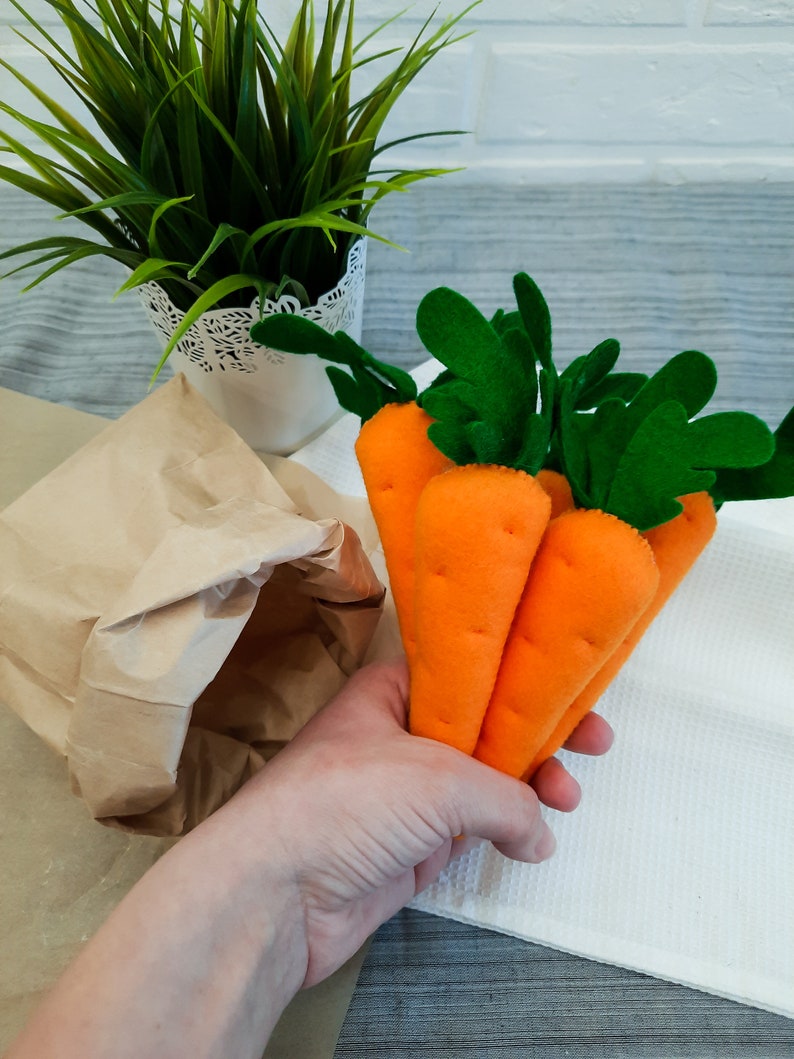 Felt Carrot Pattern and Tutorial, Felt Food Sewing Pattern, Felt ...