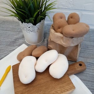 Felt Potato Pattern, DIY Felt Food Template for Kids, Felt Vegetables ...
