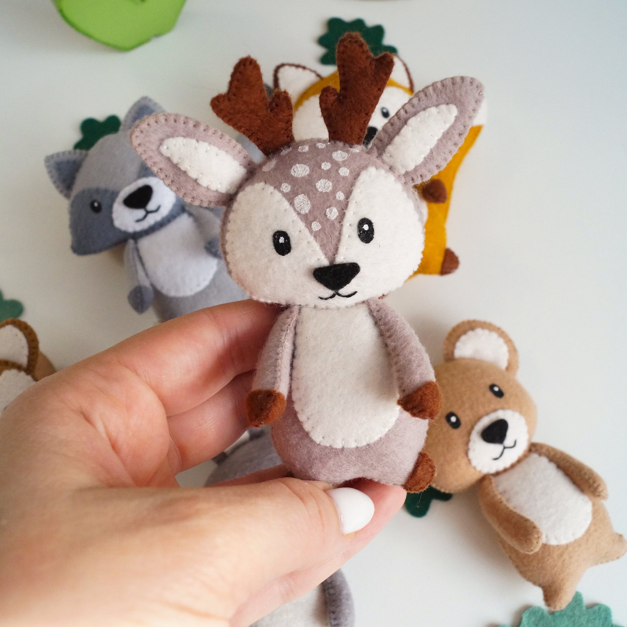 6 Woodland Felt Animals Pattern PDF Felt Toys Tutorials Felt - Etsy