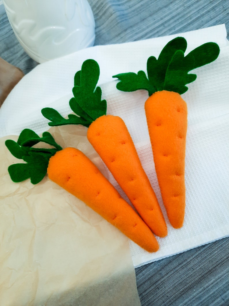 Felt Carrot Pattern and Tutorial, Felt Food Sewing Pattern, Felt ...