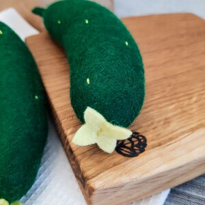 Felt Cucumber Pattern and Tutorial, Felt Food Sewing Pattern, Felt Vegetables, Felt Ornament ...