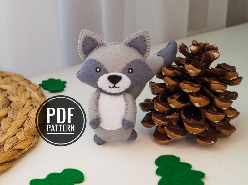 Felt Animals Pattern Set Woodland Stuffed Animals Felt Toys - Etsy