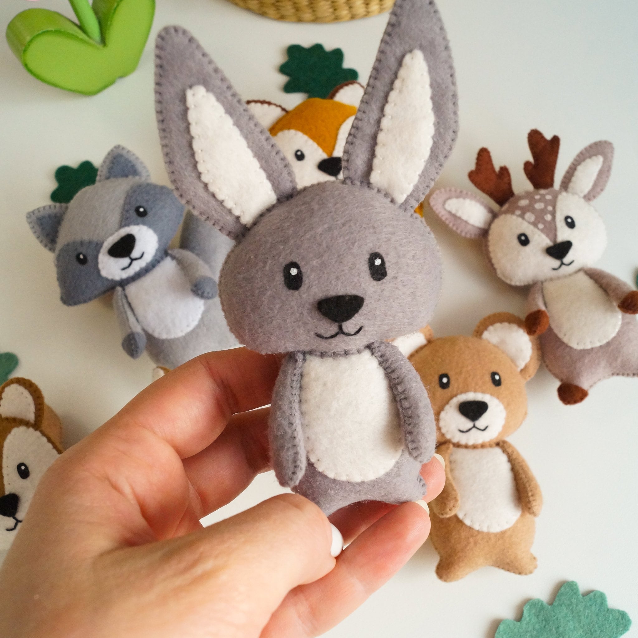 6 Woodland Felt Animals Pattern PDF Felt Toys Tutorials Felt - Etsy