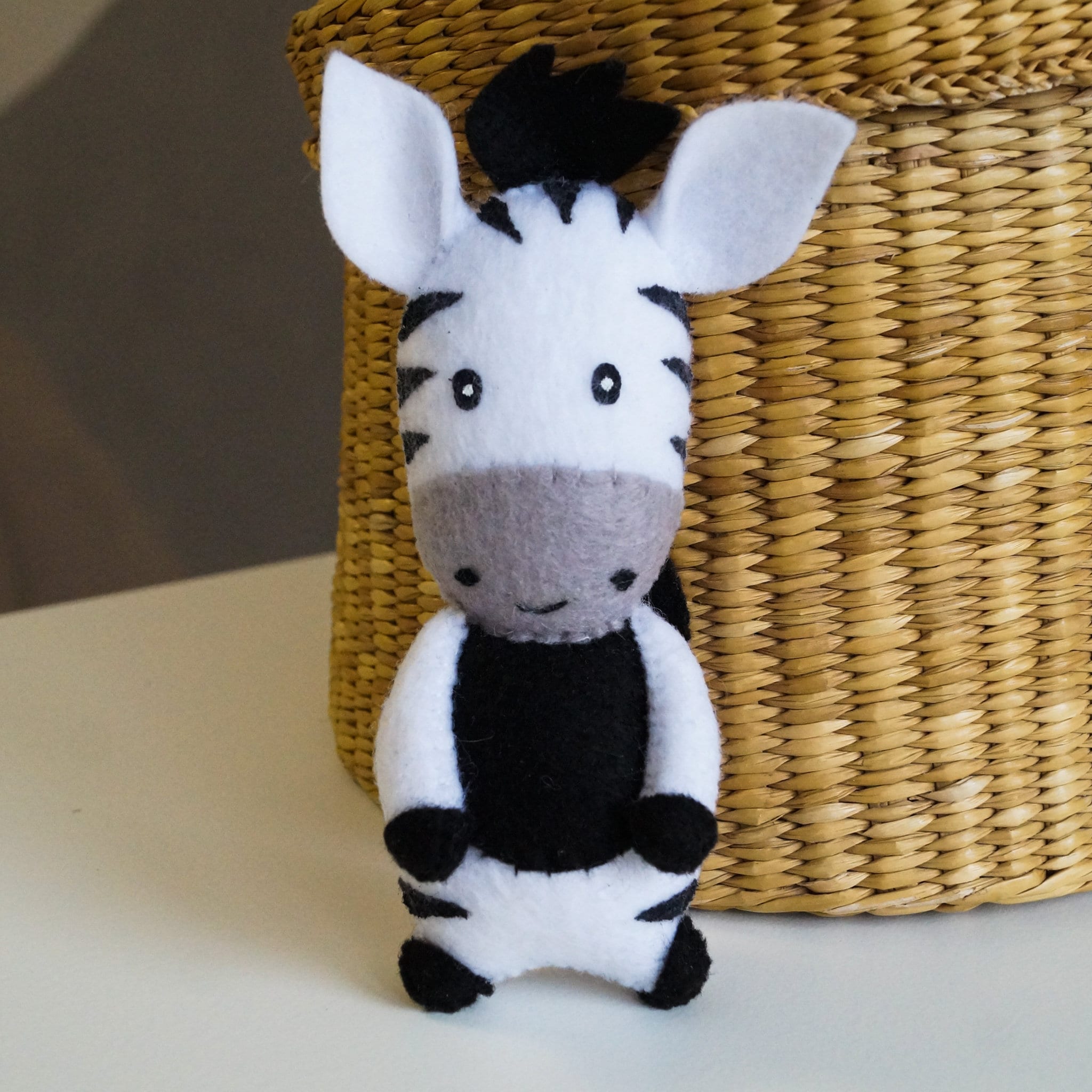 4 Safari Felt Animals Pattern, Felt Toys Tiger Giraffe Elephant Zebra ...