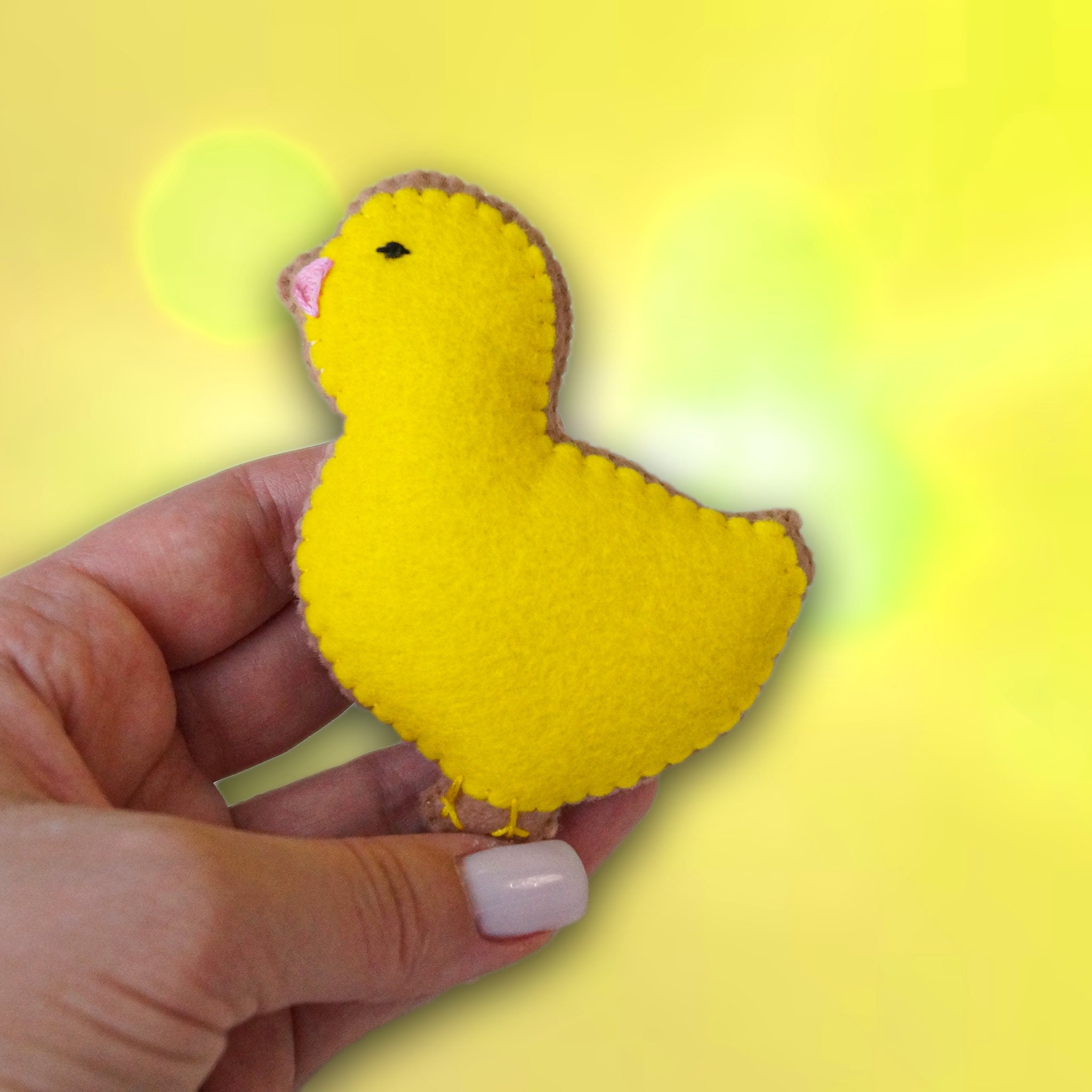 Felt Chick Pattern, Easter Chick Sewing Pattern, Felt Cookies Pattern ...