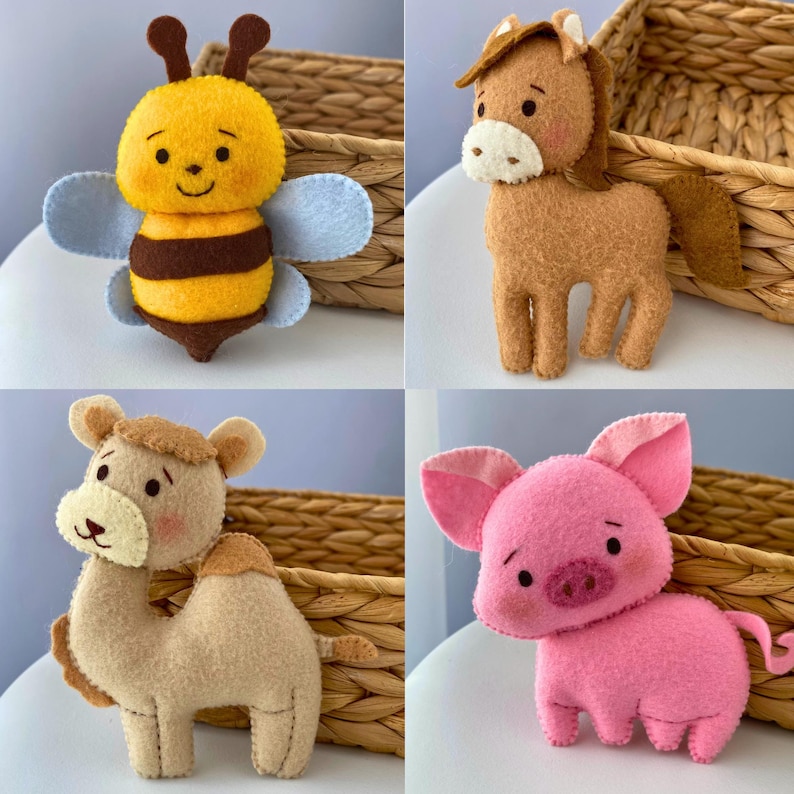 Big Set 25 Felt Animals Sewing Patterns PDF/SVG, Woodland Stuffed ...