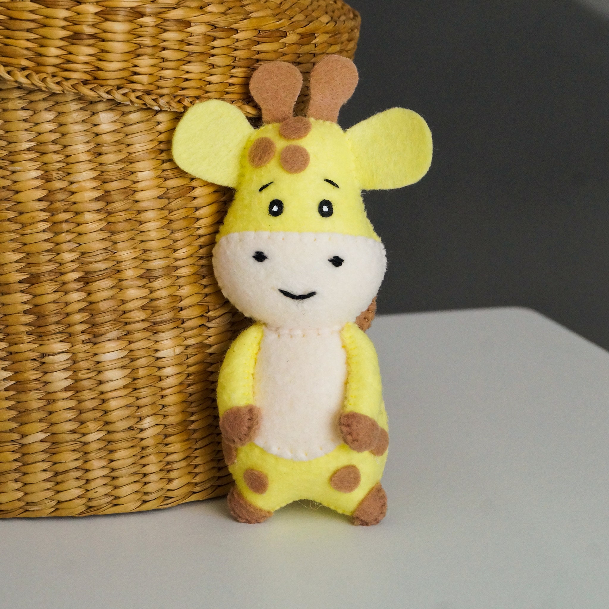 4 Safari Felt Animals Pattern, Felt Toys Tiger Giraffe Elephant Zebra ...