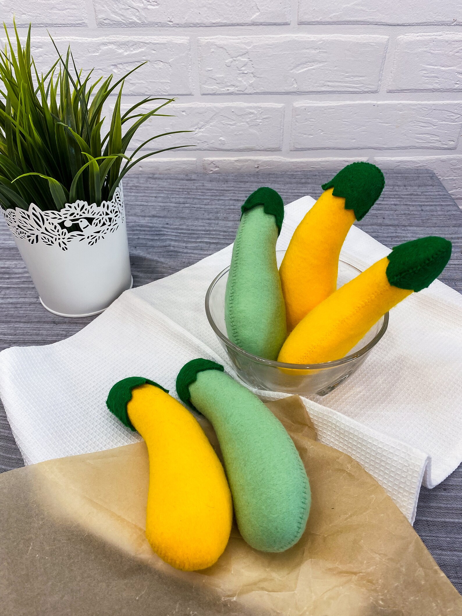 Felt Food Zucchini Sewing Pattern, Felt Squash, Felt Vegetables for ...