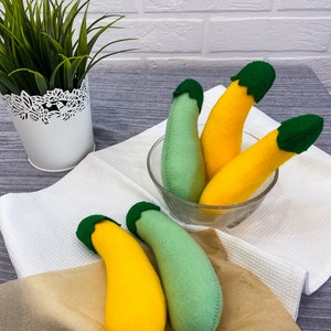 Felt Food Zucchini Sewing Pattern, Felt Squash, Felt Vegetables for ...