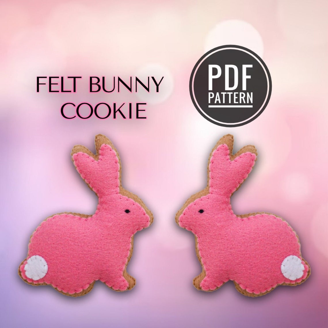 Easter Cookies Sewing Pattern, Felt Bunny Cookie Pattern, Easter Décor ...