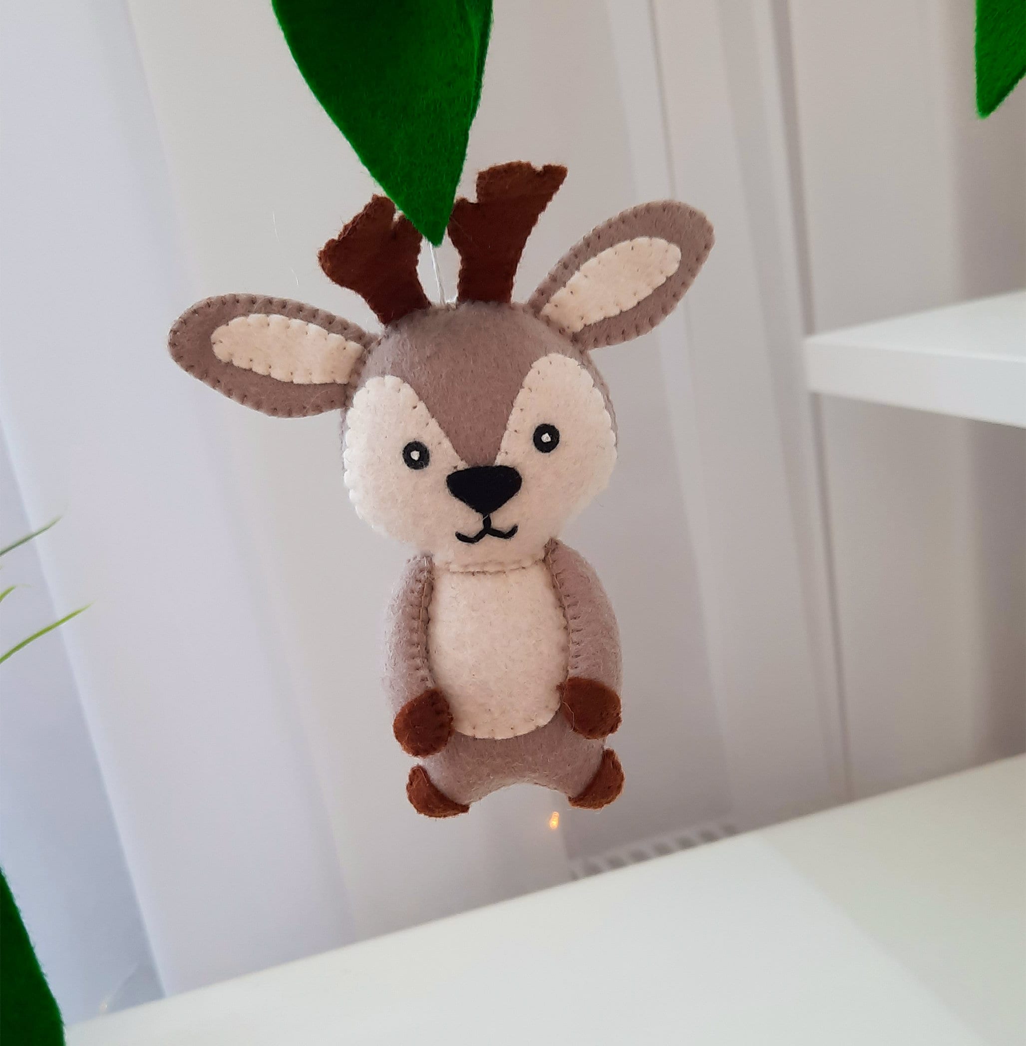 Personalized Woodland Animal Baby Mobile Fox Deer Rabbit Owl Felt ...