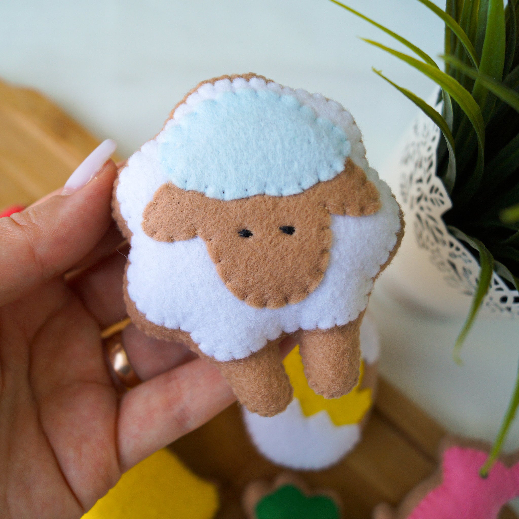 Easter Cookies Sewing Pattern, Easter Decor Felt Pattern PDF, Felt Egg ...