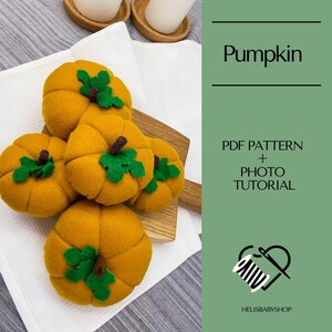Felt Pumpkin Pattern for Halloween Decor and Toys, DIY Felt Food ...