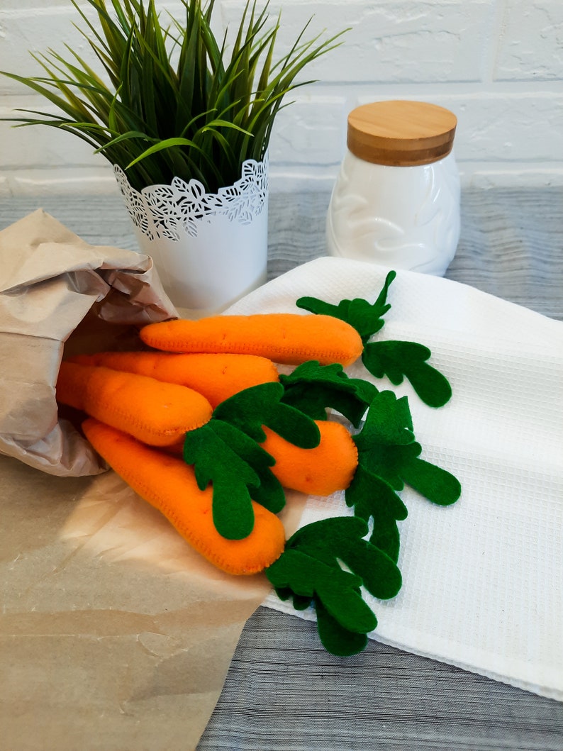 Felt Carrot Pattern and Tutorial, Felt Food Sewing Pattern, Felt ...