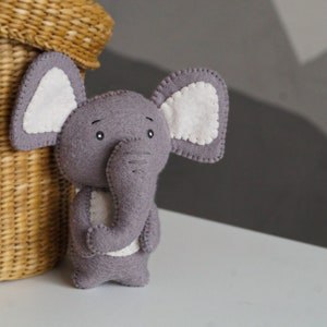 Elephant Felt Pattern, Safari Animal PDF Pattern, Felt Toys Pattern - Etsy