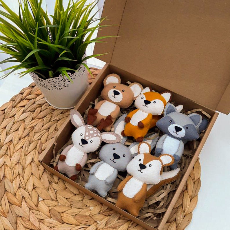 6 Woodland Felt Animals Pattern PDF Felt Toys Tutorials Felt - Etsy