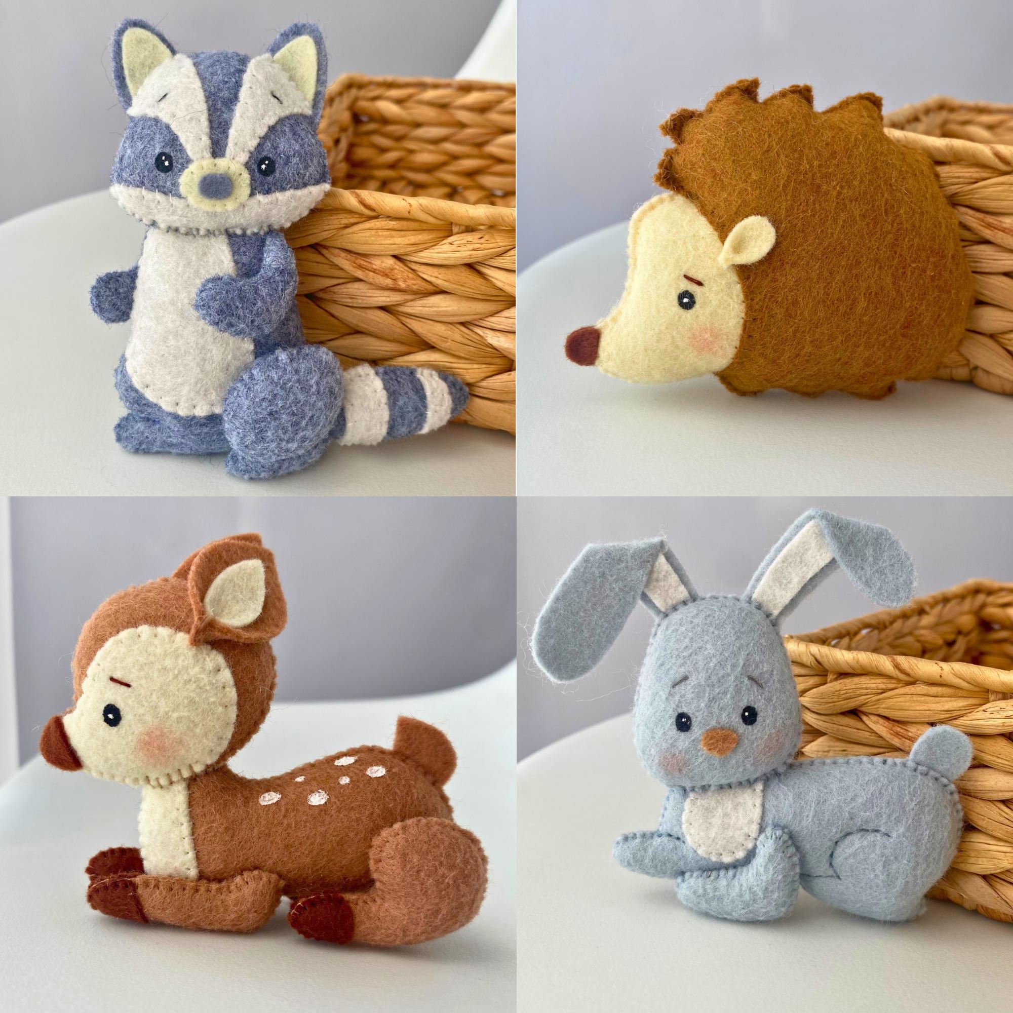 Big Set 25 Felt Animals Sewing Patterns PDF/SVG, Woodland Stuffed ...