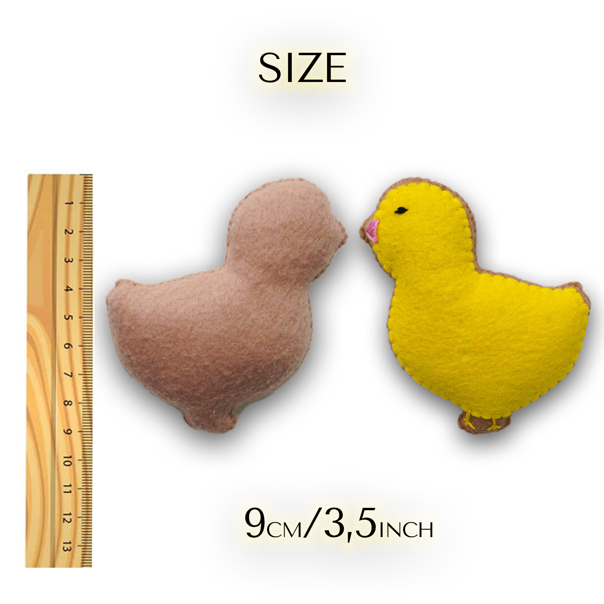 Felt Chick Pattern, Easter Chick Sewing Pattern, Felt Cookies Pattern ...