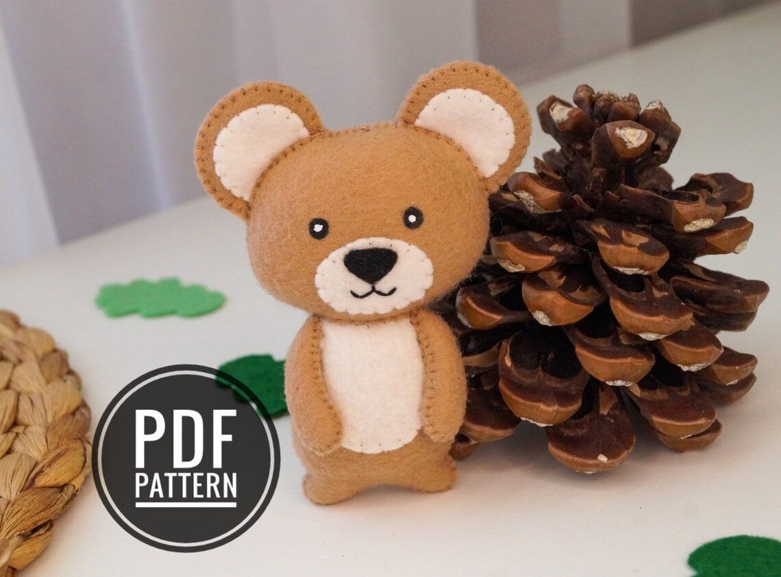 Felt Animals Pattern Set Woodland Stuffed Animals Felt Toys - Etsy
