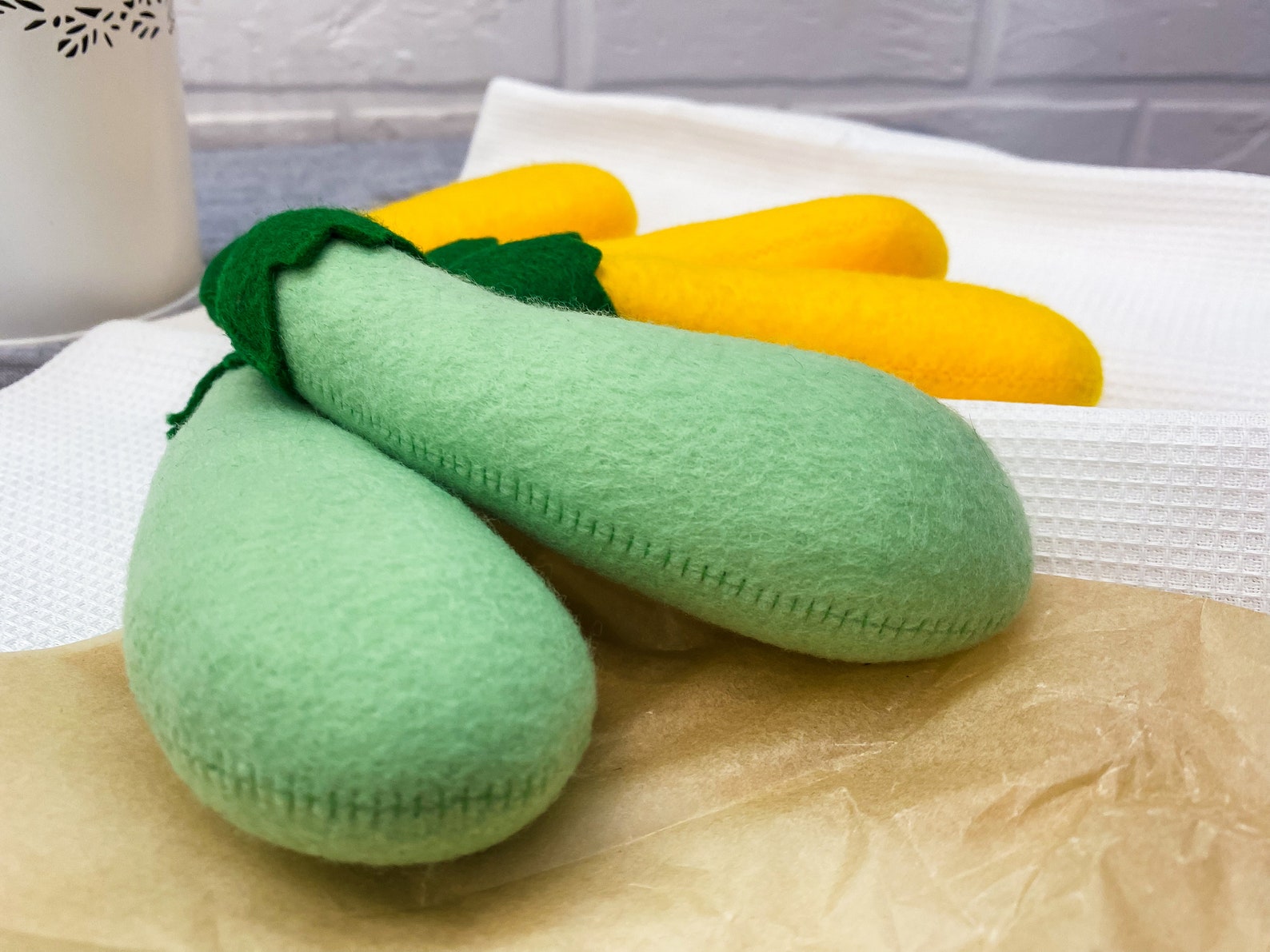Felt Food Zucchini Sewing Pattern, Felt Squash, Felt Vegetables for ...