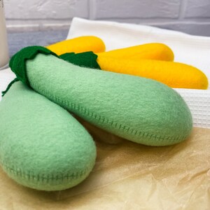 Felt Food Zucchini Sewing Pattern, Felt Squash, Felt Vegetables for ...