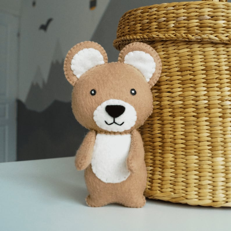 Easy Felt Bear Pattern PDF Bear Sewing PATTERN Felt Animal - Etsy