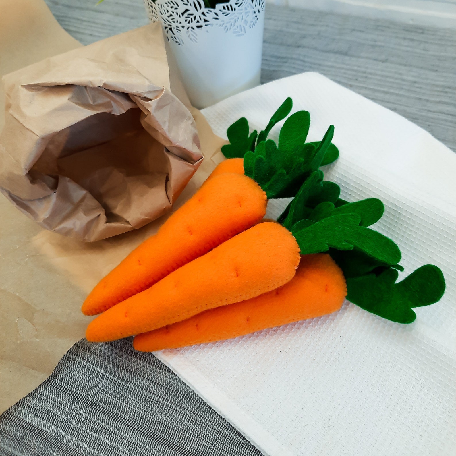 Felt Carrot Pattern and Tutorial, Felt Food Sewing Pattern, Felt ...