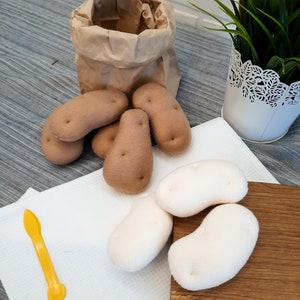Felt Potato Pattern, DIY Felt Food Template for Kids, Felt Vegetables ...