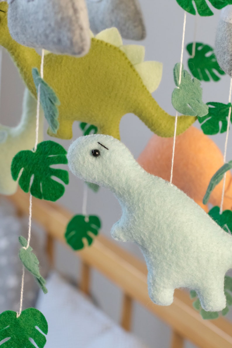 Dinosaur Baby Mobile, Jungle Crib Mobile With Mountains, Mobile Nursery ...