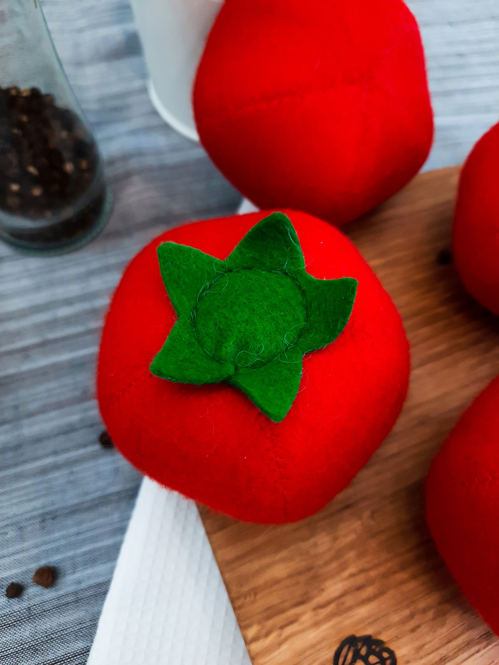 Felt Tomato Sewing Pattern and Tutorial, DIY Felt Food Template for ...