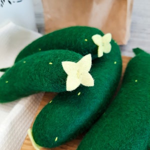 Felt Cucumber Pattern and Tutorial, Felt Food Sewing Pattern, Felt Vegetables, Felt Ornament ...