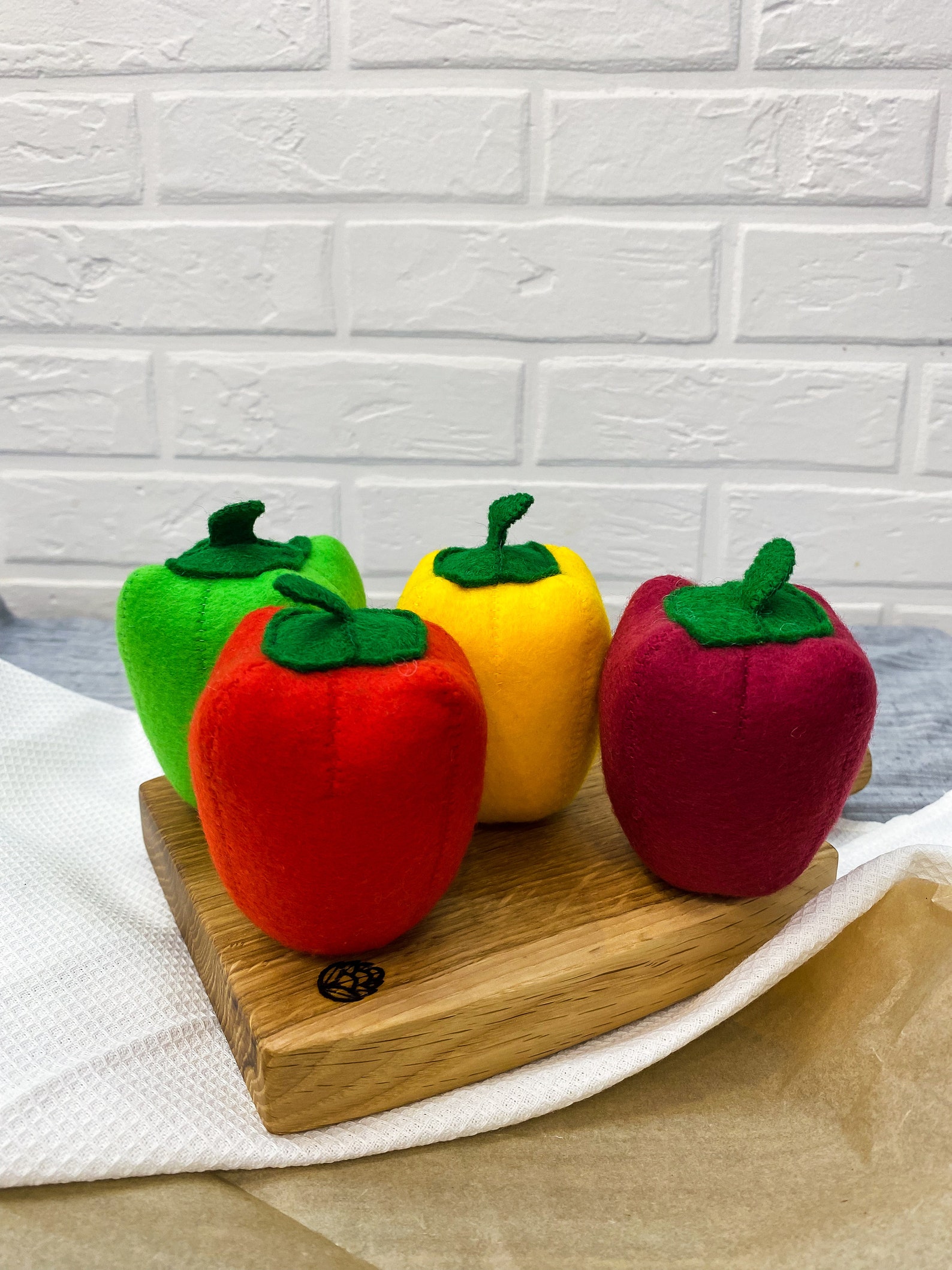 Felt Pepper Pattern, DIY Felt Food Template for Kids, Felt Vegetables ...