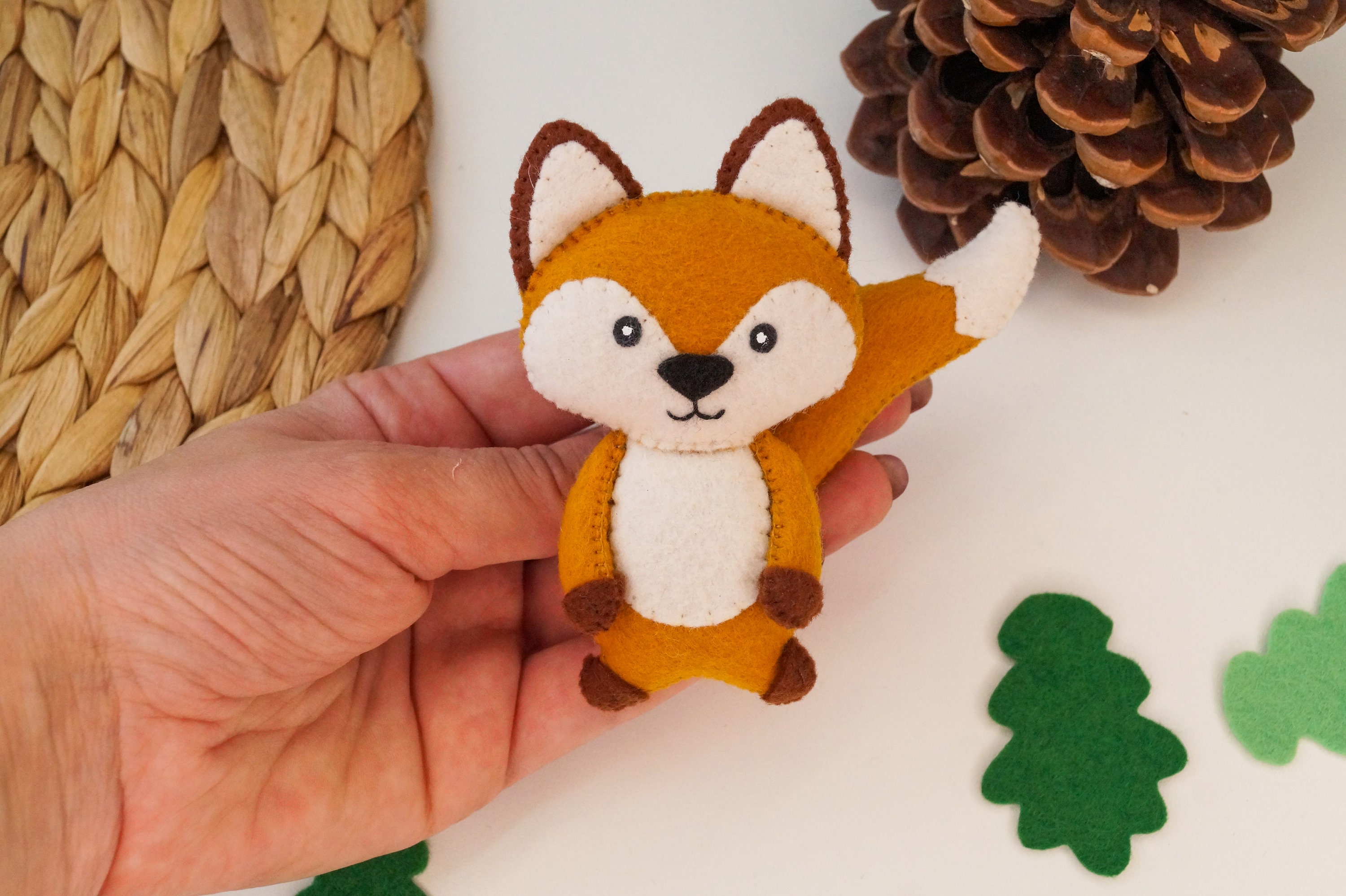 Felt Animal Pattern Woodland Fox Pattern Felt Toy Pattern - Etsy