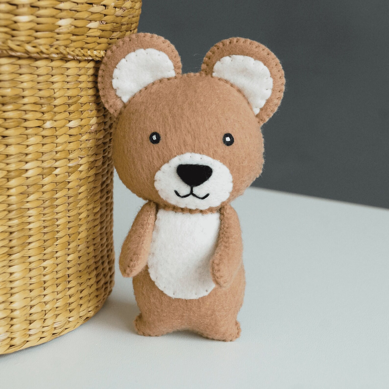 Woodland Felt Toys, Forest Animals, Kids Room Decor, Fox Bear Deer Hare ...