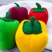 Felt Pepper Pattern, DIY Felt Food Template for Kids, Felt Vegetables ...