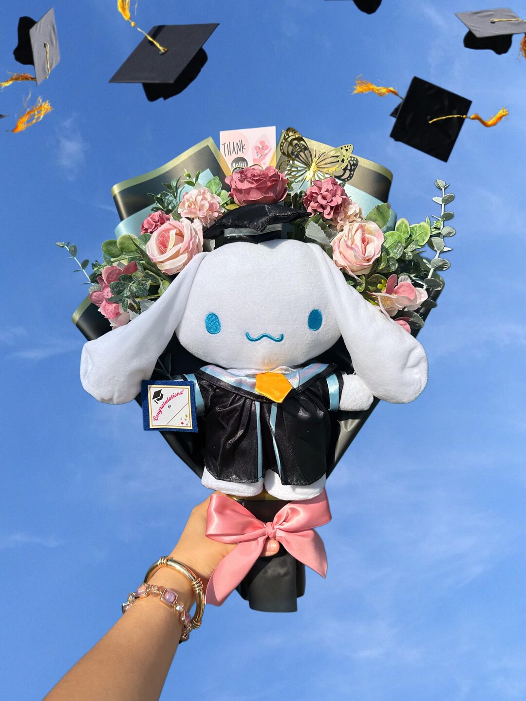 Cinnamoroll Graduation Plush Bouquet - Etsy