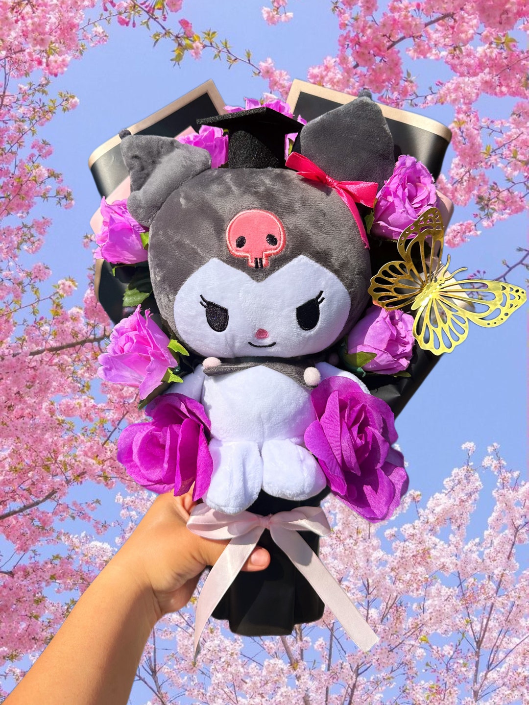 Kuromi Graduation Plush Bouquet - Etsy